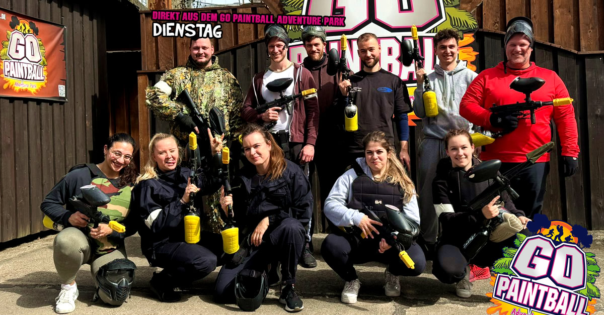 DieNSTAG 09.04.2024 - GO PAINTBALL ADVENTURE PARK