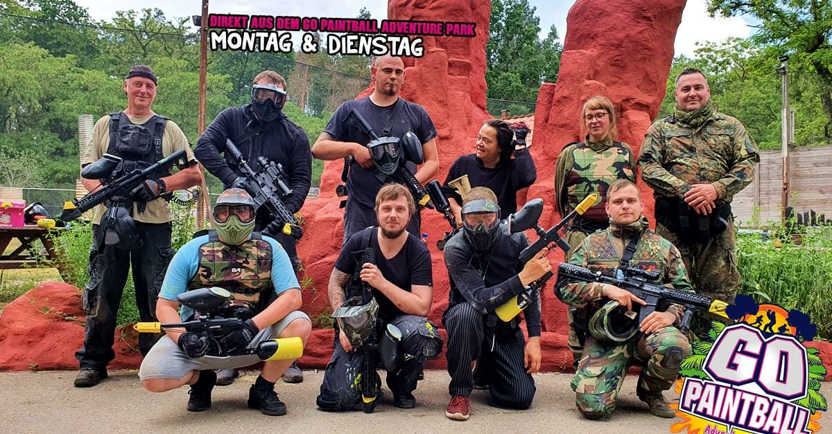MONTAG & DIENSTAG 08. + 09.06.2020 - GO PAINTBALL ADVENTURE PARK