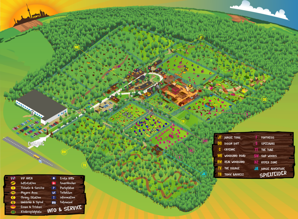 Paintball-Spielfelder | Go Paintball Adventure Park